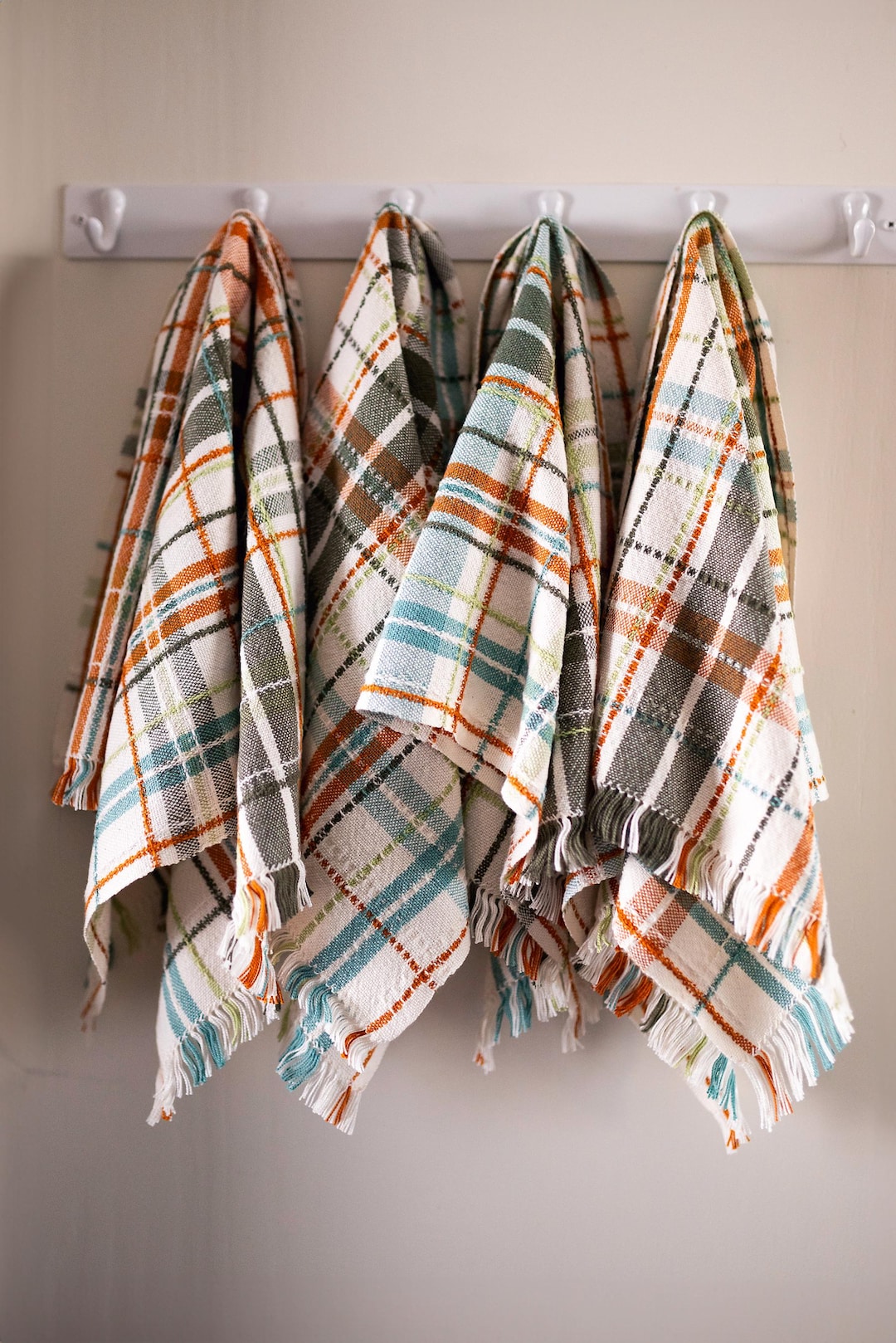 Handwoven Plaid Hand Towels - Etsy