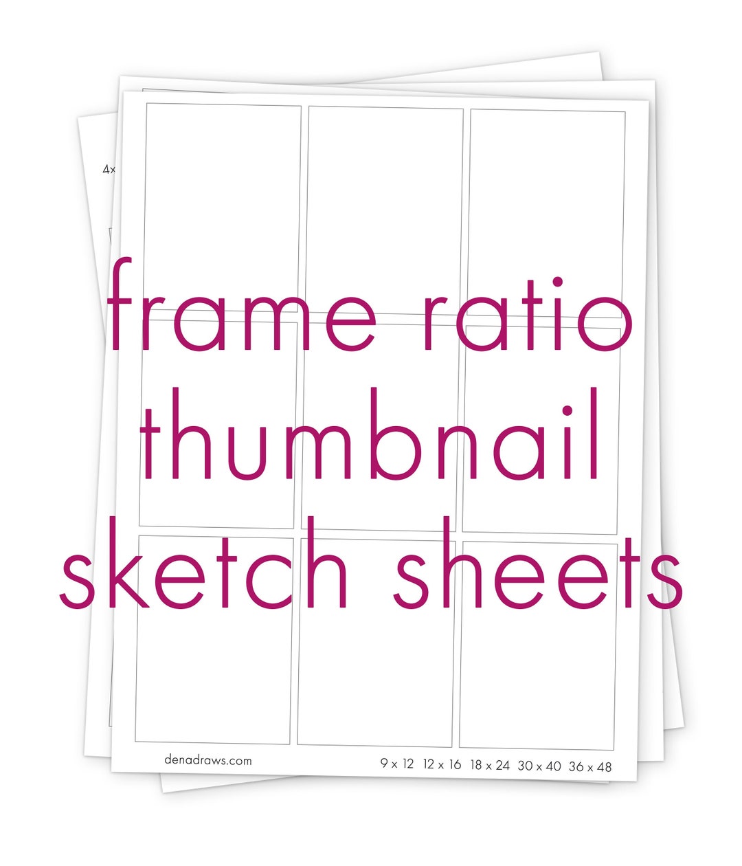 FRAME RATIOS: Thumbnail Sketchbook Sheets - Tools for Artists ...