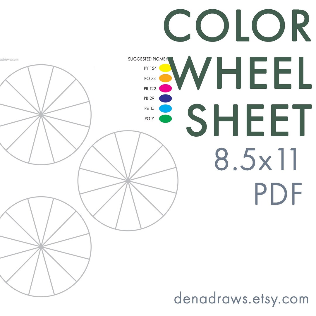 WATERCOLOR COLOR WHEEL Sheets: Tools for Artists - Organize, Mix Color ...
