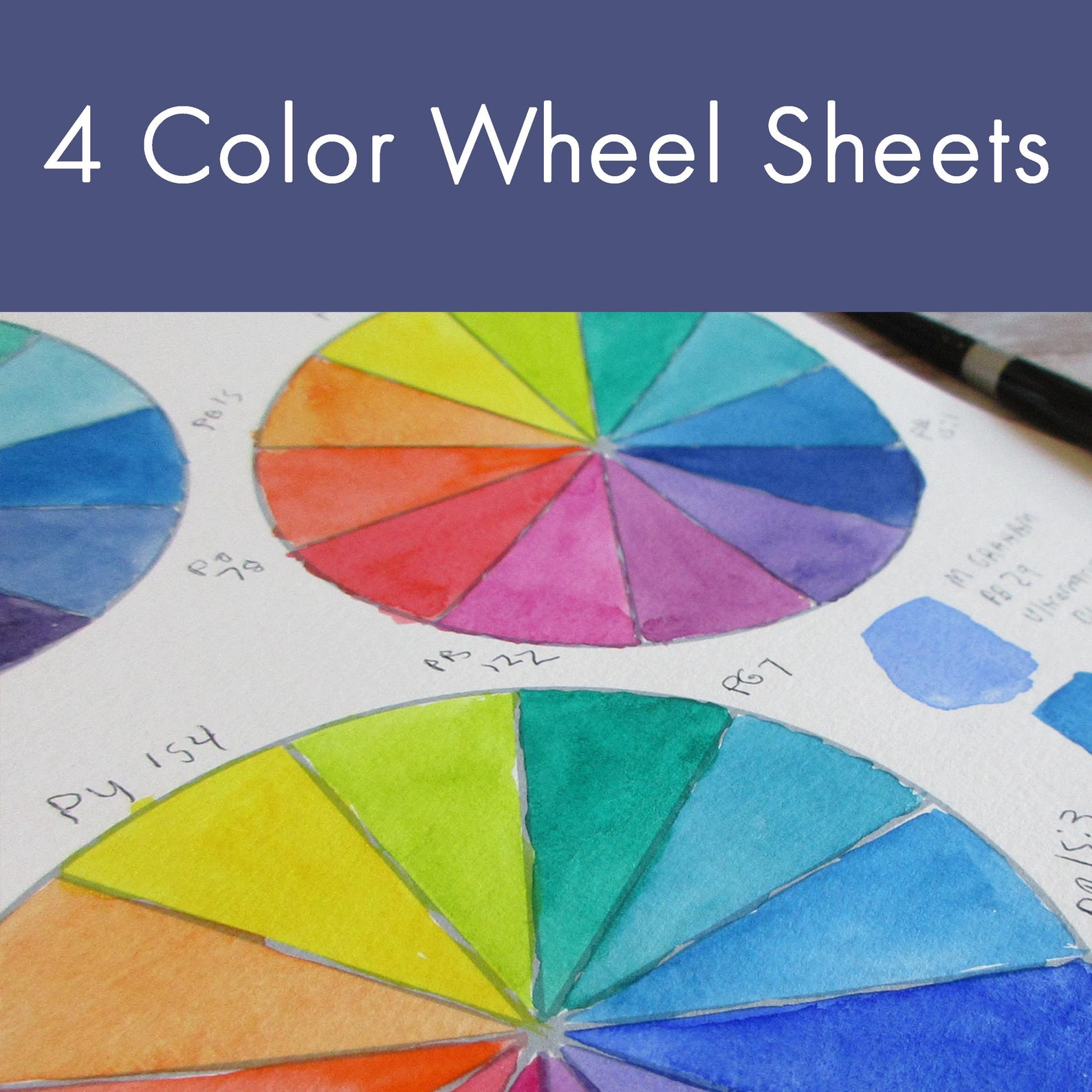 WATERCOLOR PAINTING SHEETS : Tools for Artists Organize, Mix Color ...