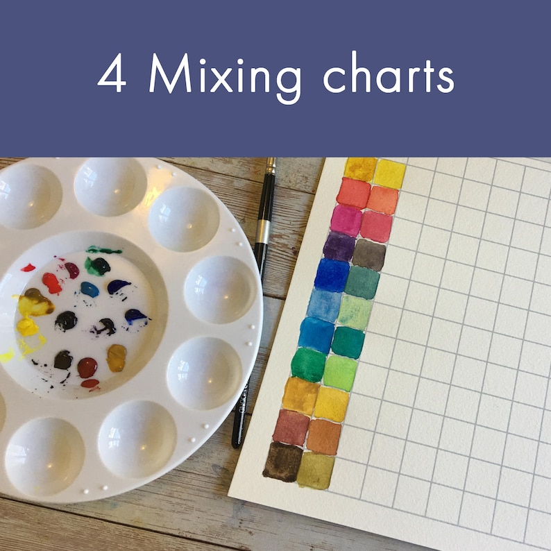 WATERCOLOR PAINTING SHEETS : Tools for Artists - Organize, Mix Color ...