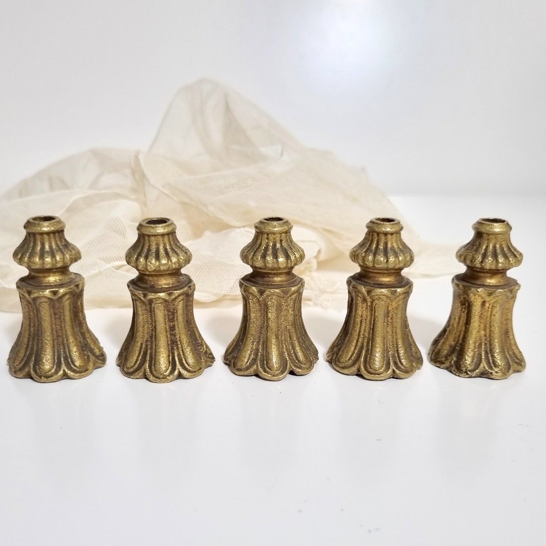 Antique Brass Cord Pull Set of 5 Curtain Tassel Hardware - Etsy