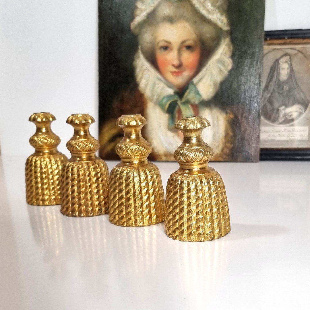 Antique Brass Cord Pull Keepers Set of 4 Curtain Blind Light Cord ...