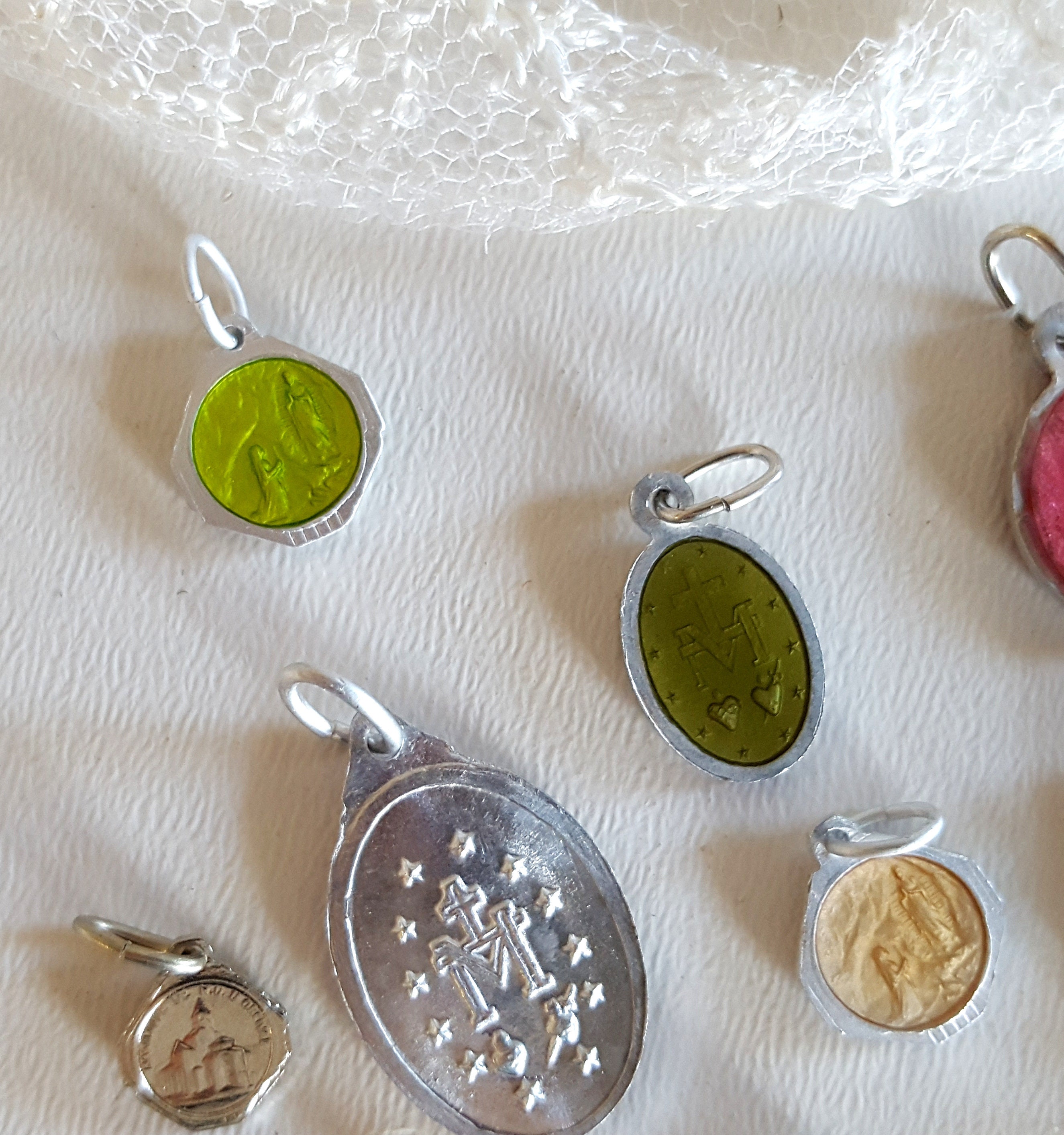 Enameled Religious Medal Set of 10 Colorful Catholic Charm - Etsy UK