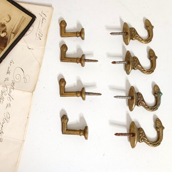 French Brass Curtain Hooks - Etsy
