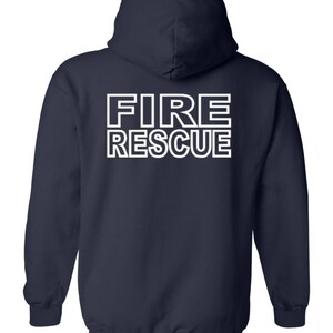 Fire Rescue Hoodie Fire Department Duty Sweatshirt Firefighter - Etsy