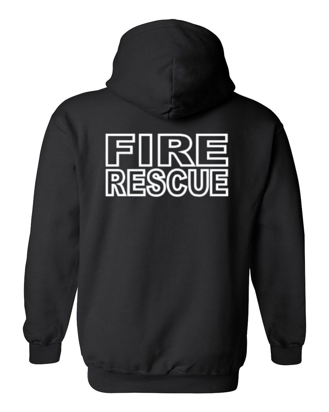 Fire Rescue Hoodie Fire Department Duty Sweatshirt Firefighter - Etsy