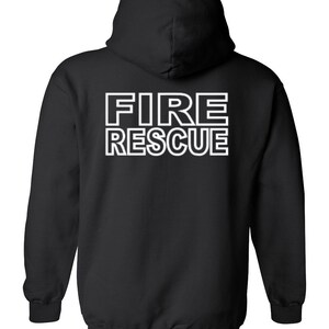 Fire Rescue Hoodie Fire Department Duty Sweatshirt Firefighter - Etsy