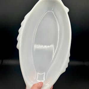 Large Milk Glass Fish Platter Vintage Glasbake USA - Etsy