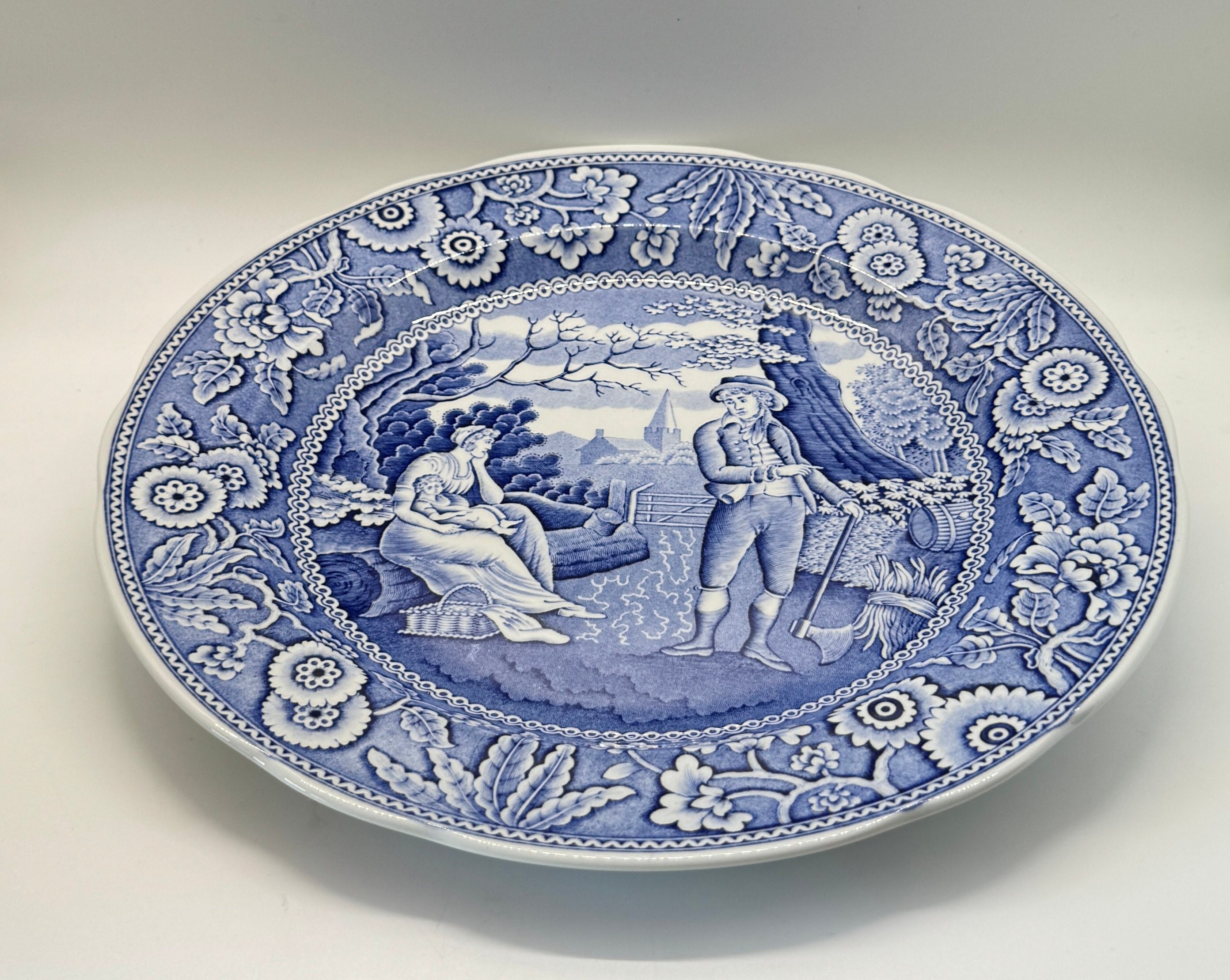 Spode Blue Woodman Wall Art Dinner Plate Georgian Series - Etsy