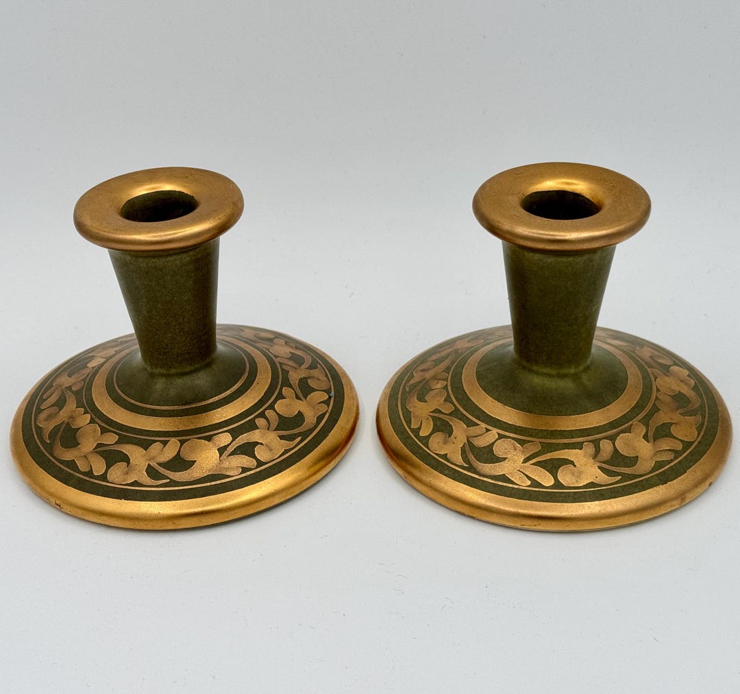 Art Deco Candle Holders MCM Vee Jackson 1960s Retro Pair - Etsy