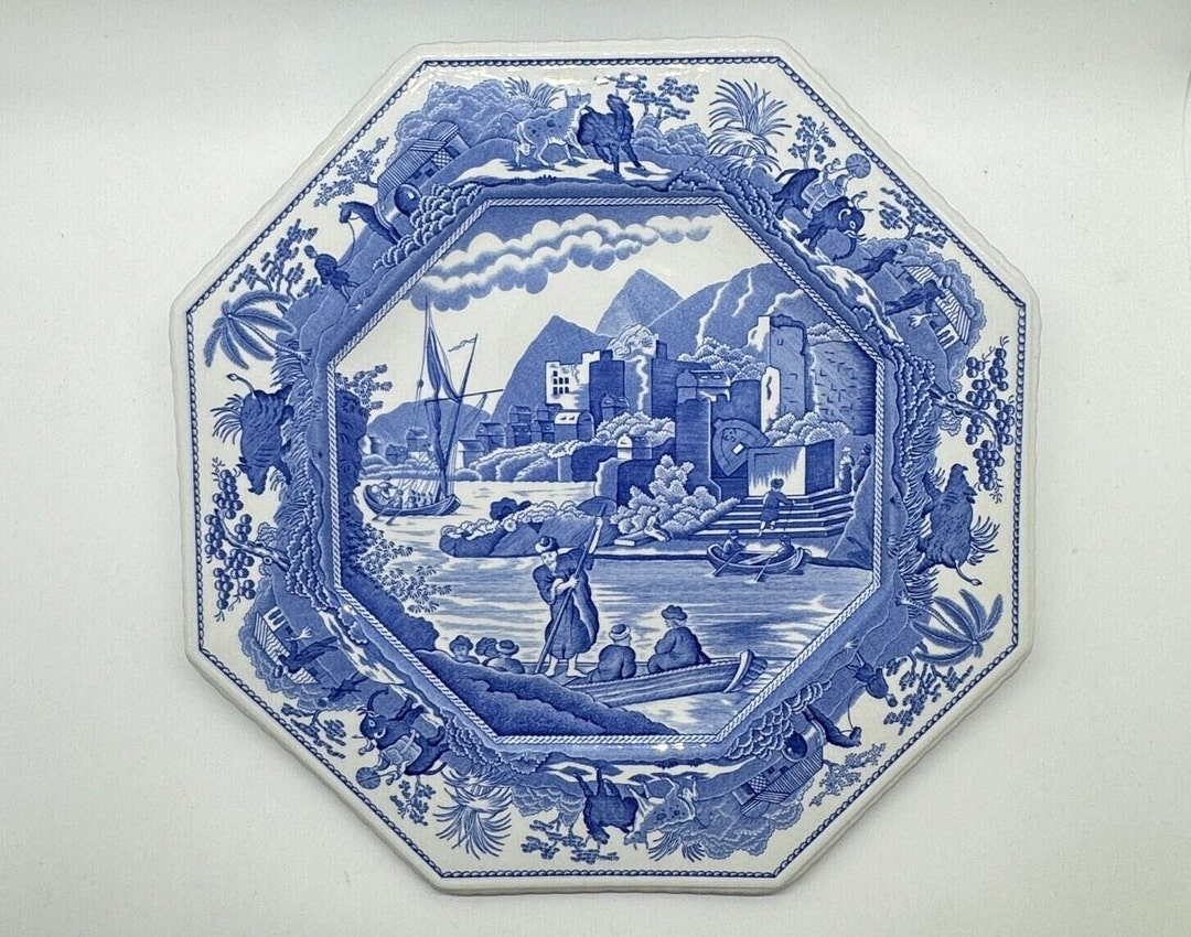 Spode Blue Wall Plate "caramanian" - Etsy
