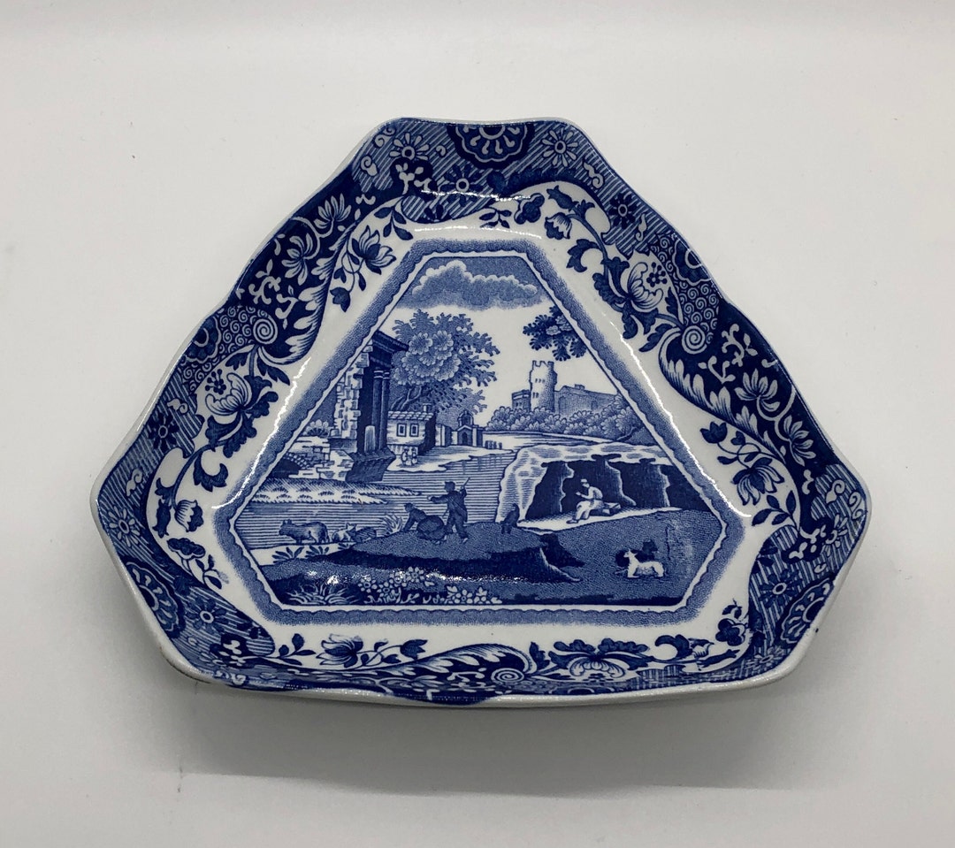 Spode Blue Italian Triangular Appetizer Dish - Etsy
