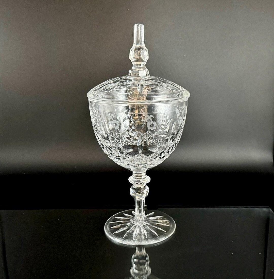 Rogaska Gallia Crystal Covered Candy Jar Yugoslavian Crystal Dish - Etsy