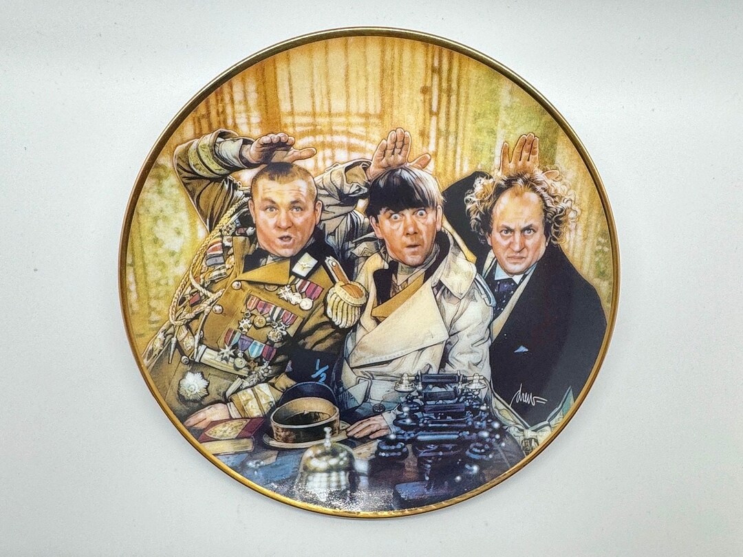 Three Stooges Collector Plate Franklin Mint Heirloom Collection - Etsy