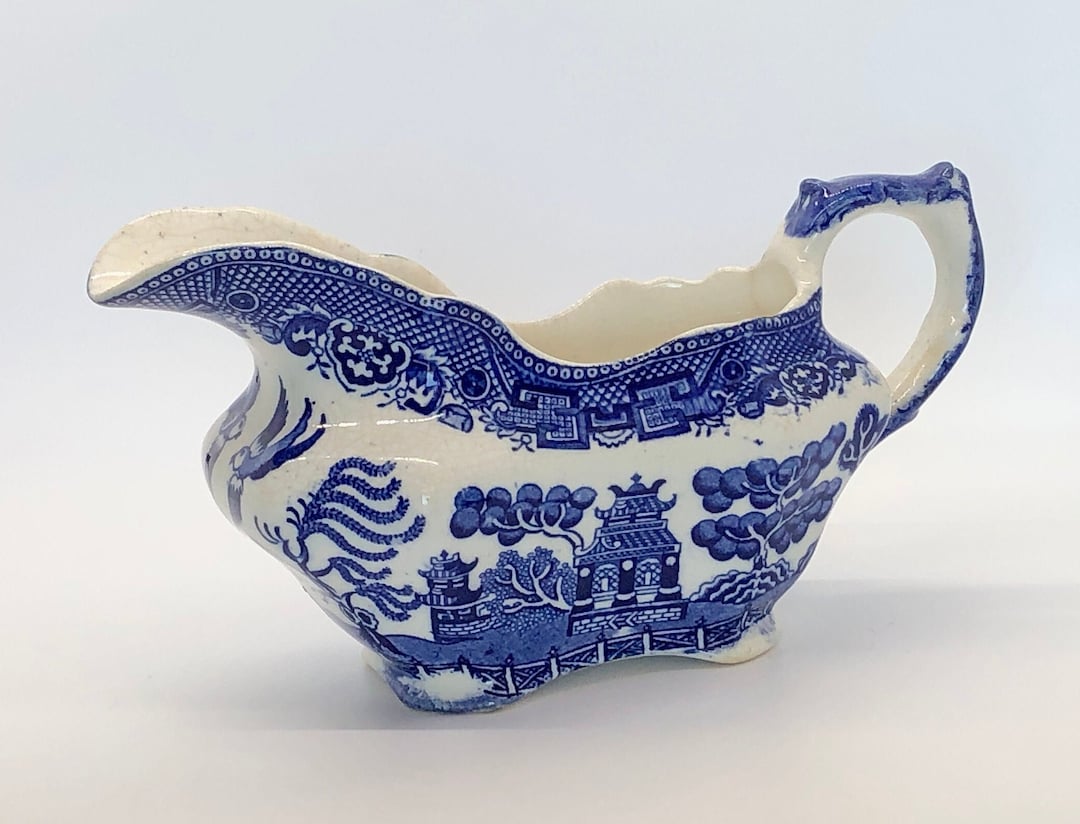 Blue Willow Gravy Boat, Allerton's England - Etsy