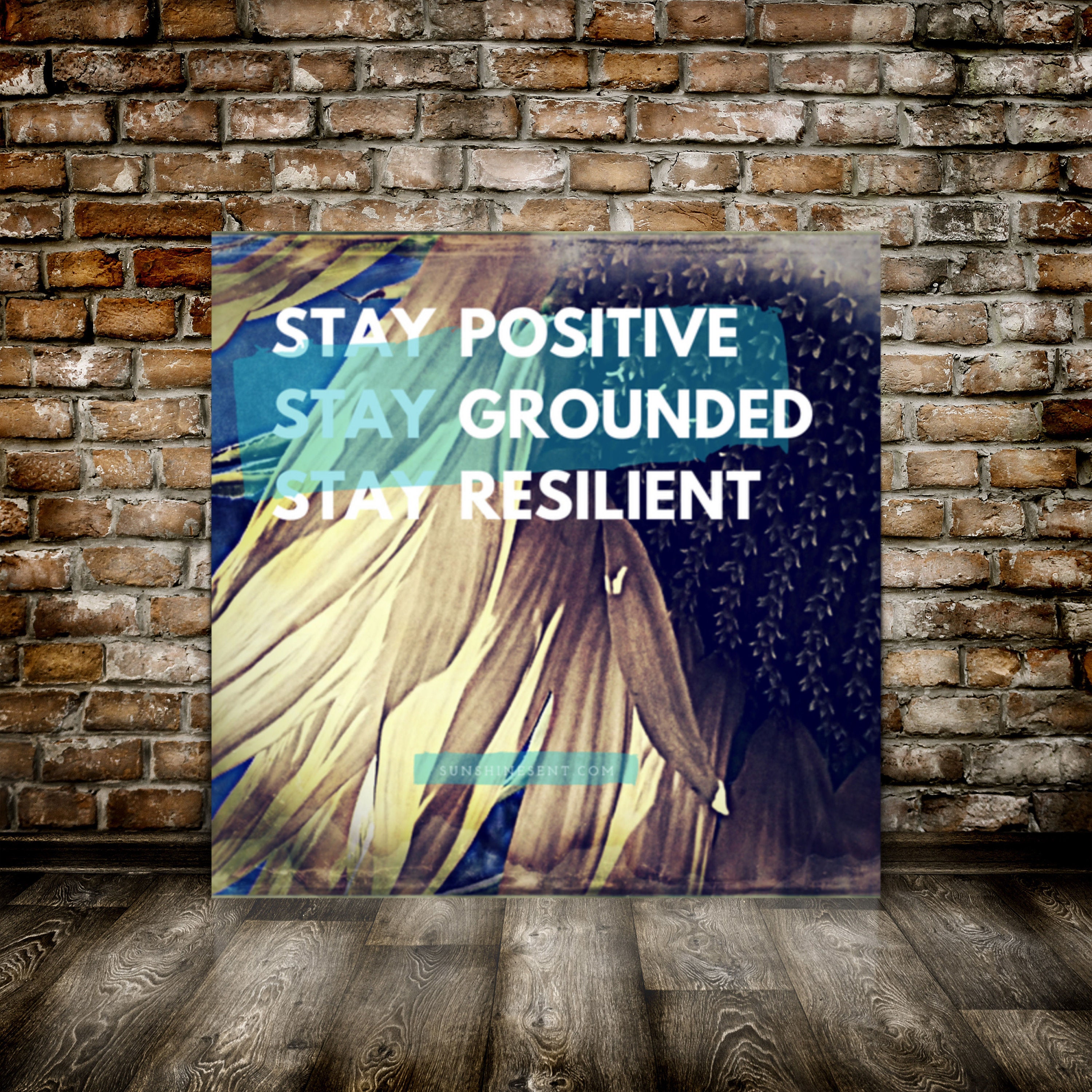 Inspirational Poster 4 Girls Dorm Room Sunflower Decor | Etsy