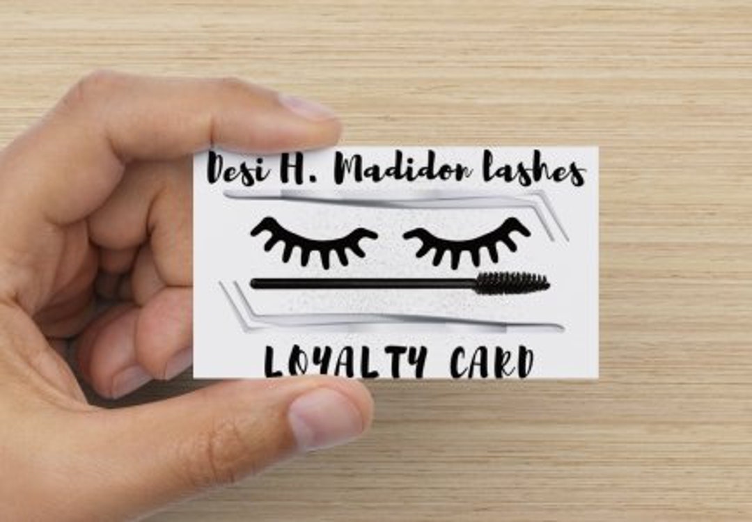 Eyelash Extension Loyalty Cards Eyelash Business Cards - Etsy