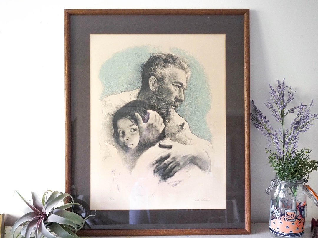 Sandu Liberman Father & Daughter Signed Lithograph With - Etsy