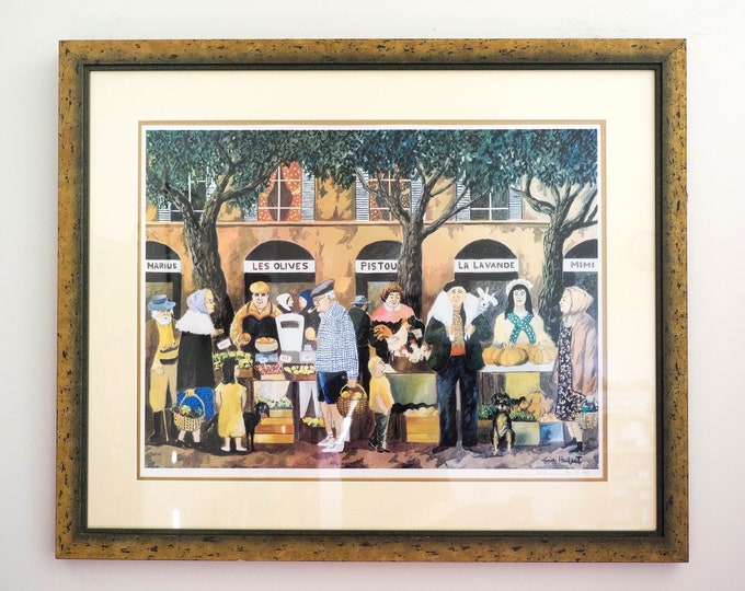 Guy Buffet Signed Lithograph - St Remy Marketplace - Framed - Nice ...