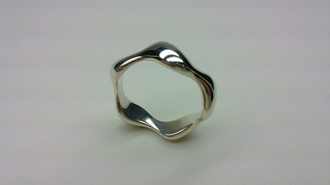 Sterling Silver Wave Ring - Etsy