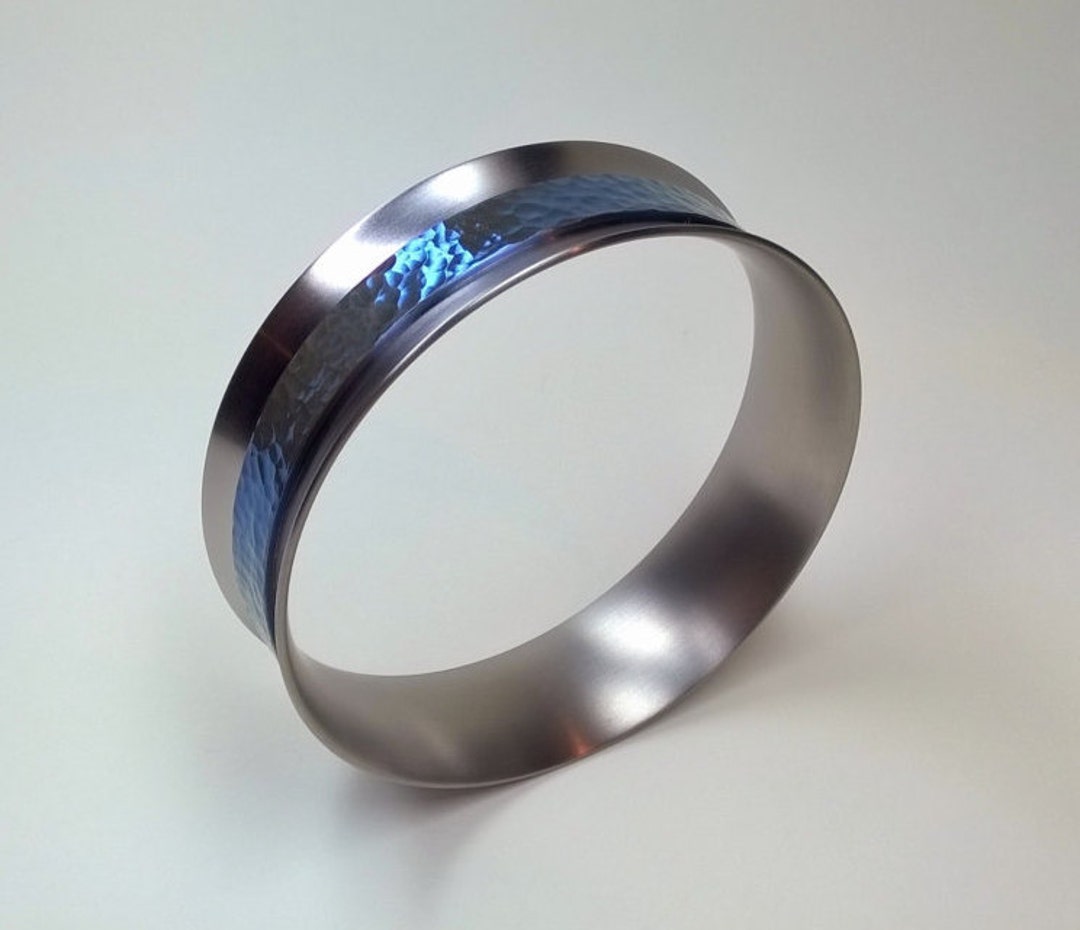 Titanium Bangle With 2-tone Color - Etsy