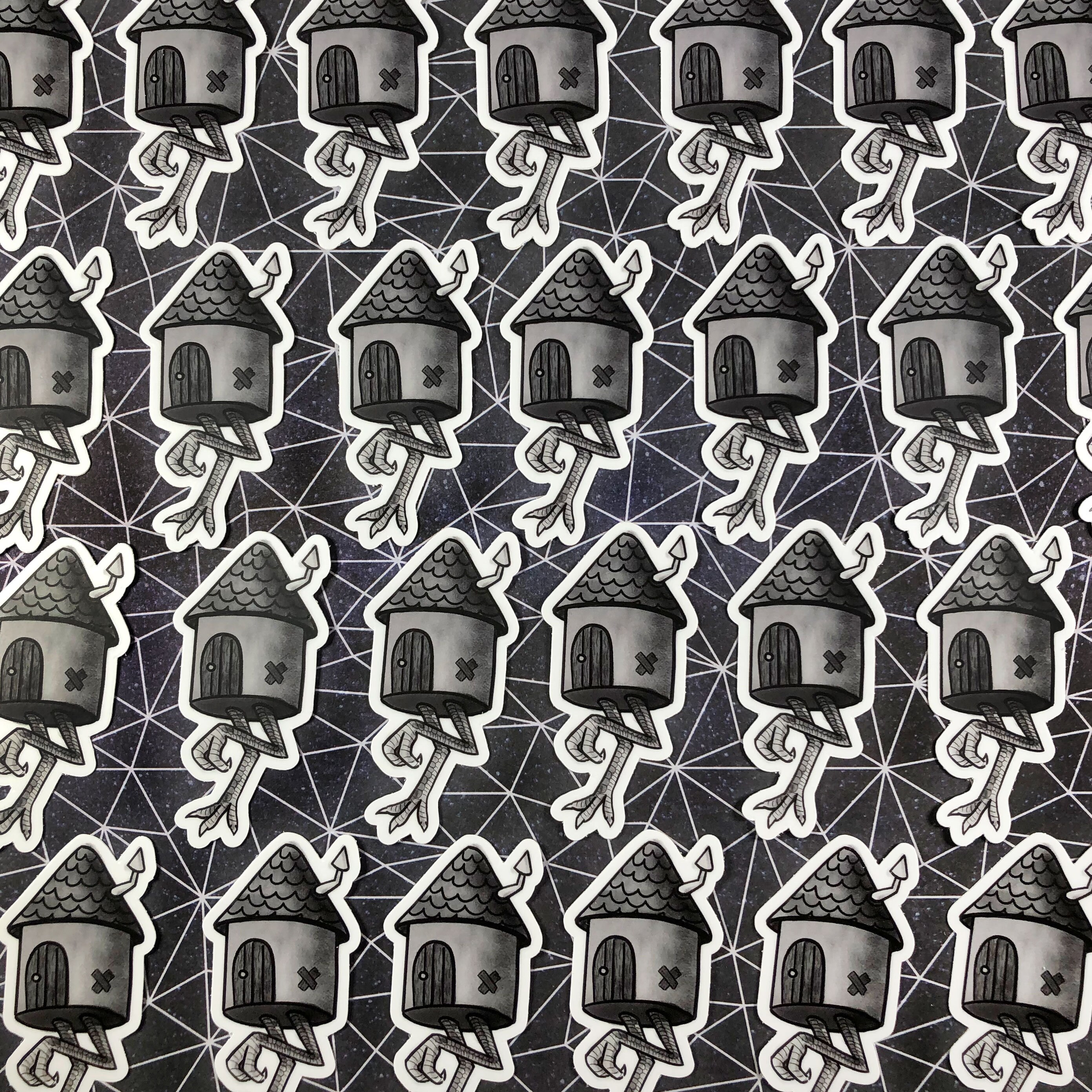 Baba Yaga's Hut Vinyl Sticker | Etsy