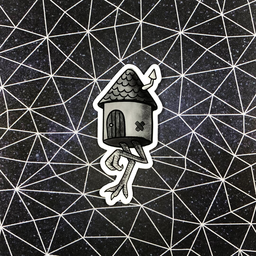 Baba Yaga's Hut Vinyl Sticker - Etsy