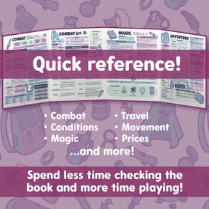 Printable Dungeons & Dragons DM Screen Inserts for 5e [DIGITAL DOWNLOAD ...