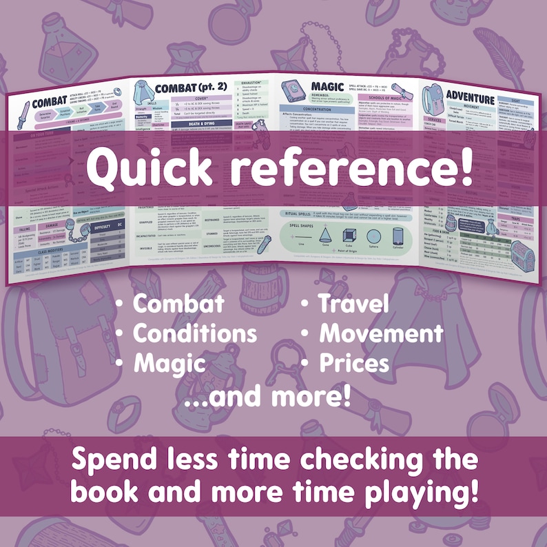 Printable Dungeons & Dragons DM Screen Inserts for 5e DIGITAL | Etsy