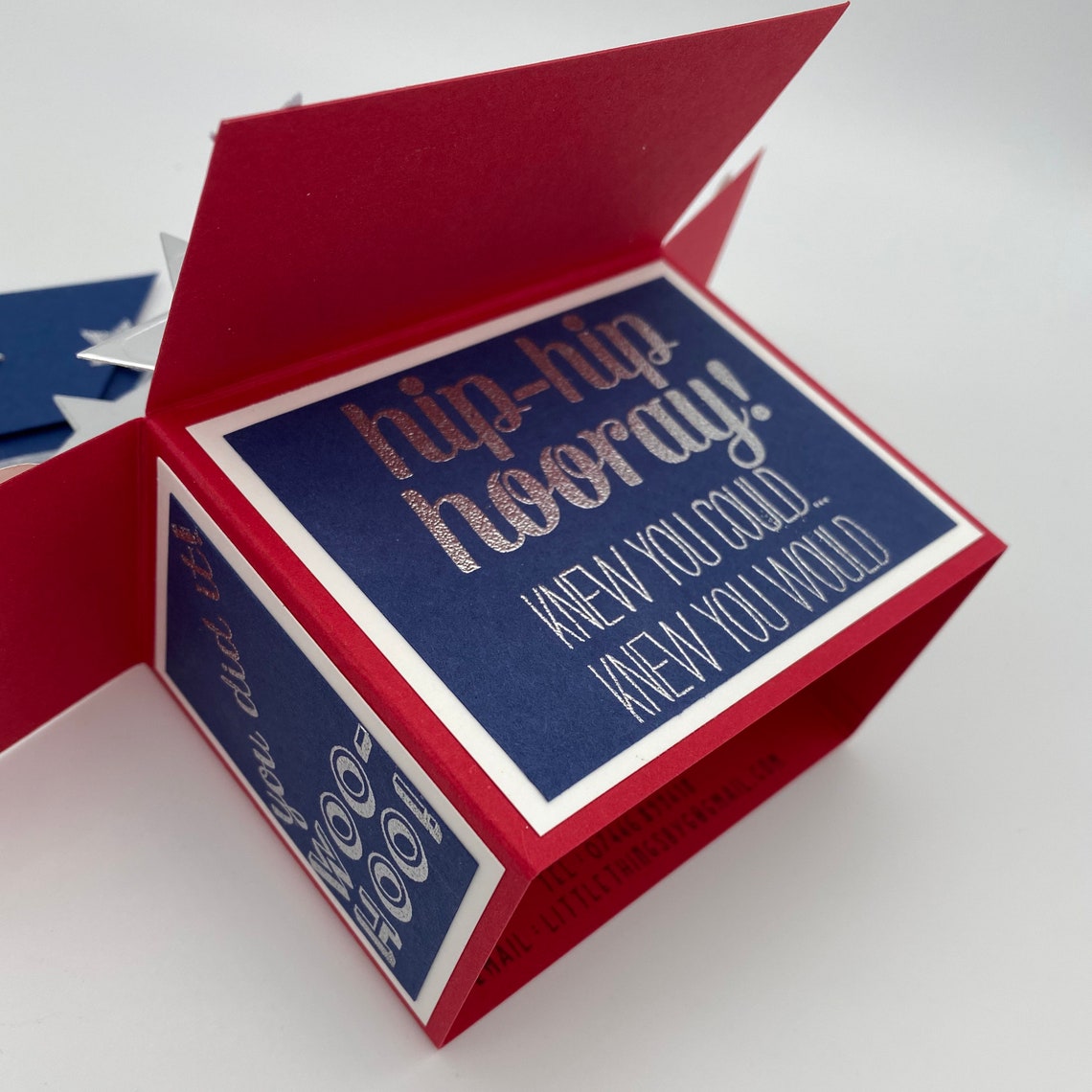 Graduation pop up card 3d card in a box school leavers | Etsy