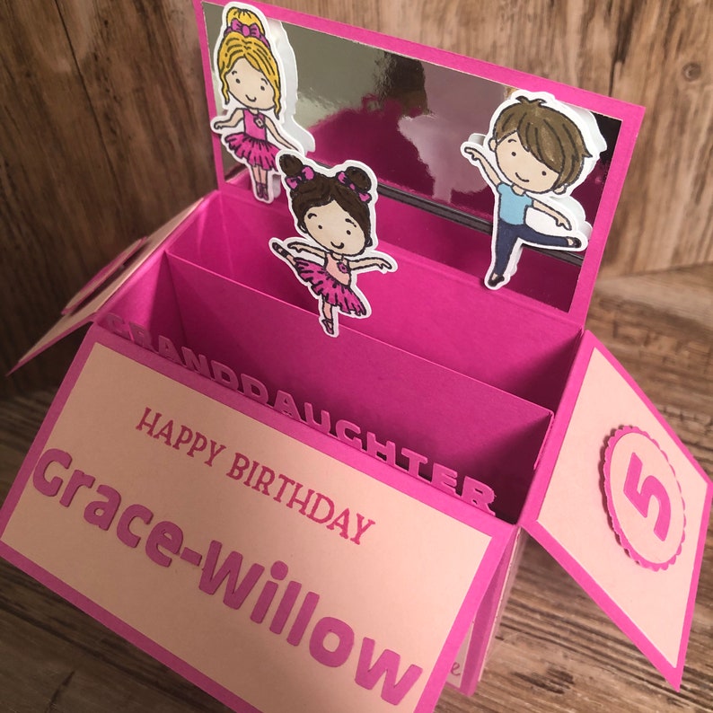 Pop Up, 3d, Card in a Box, Ballerina, Ballet, Born to Dance, Birthday ...