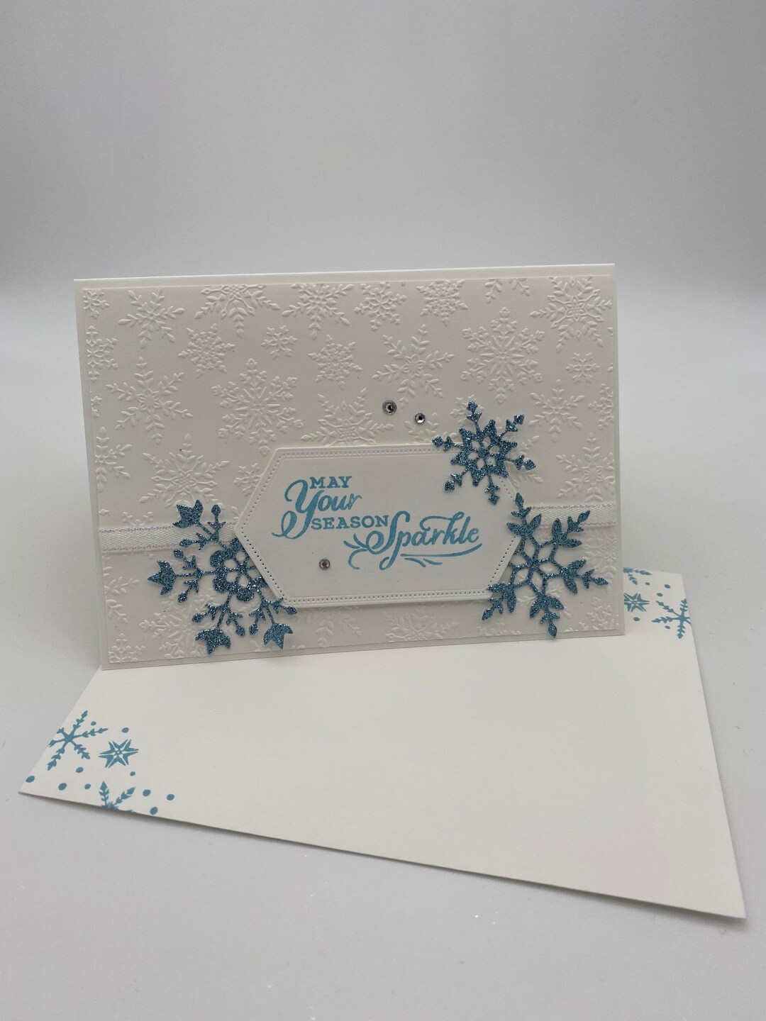 Christmas Card, Hanukkah Card, Seasonal Card, Winter, Snowflakes - Etsy