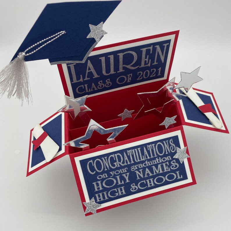 Graduation Pop up Card 3d Card in a Box School Leavers - Etsy UK