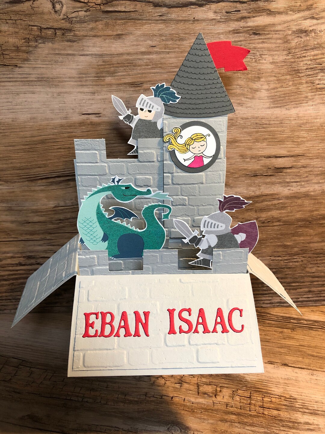 Pop up Castle Card; Knight; Princess; Dragon; Mythical; 3D; Turret ...