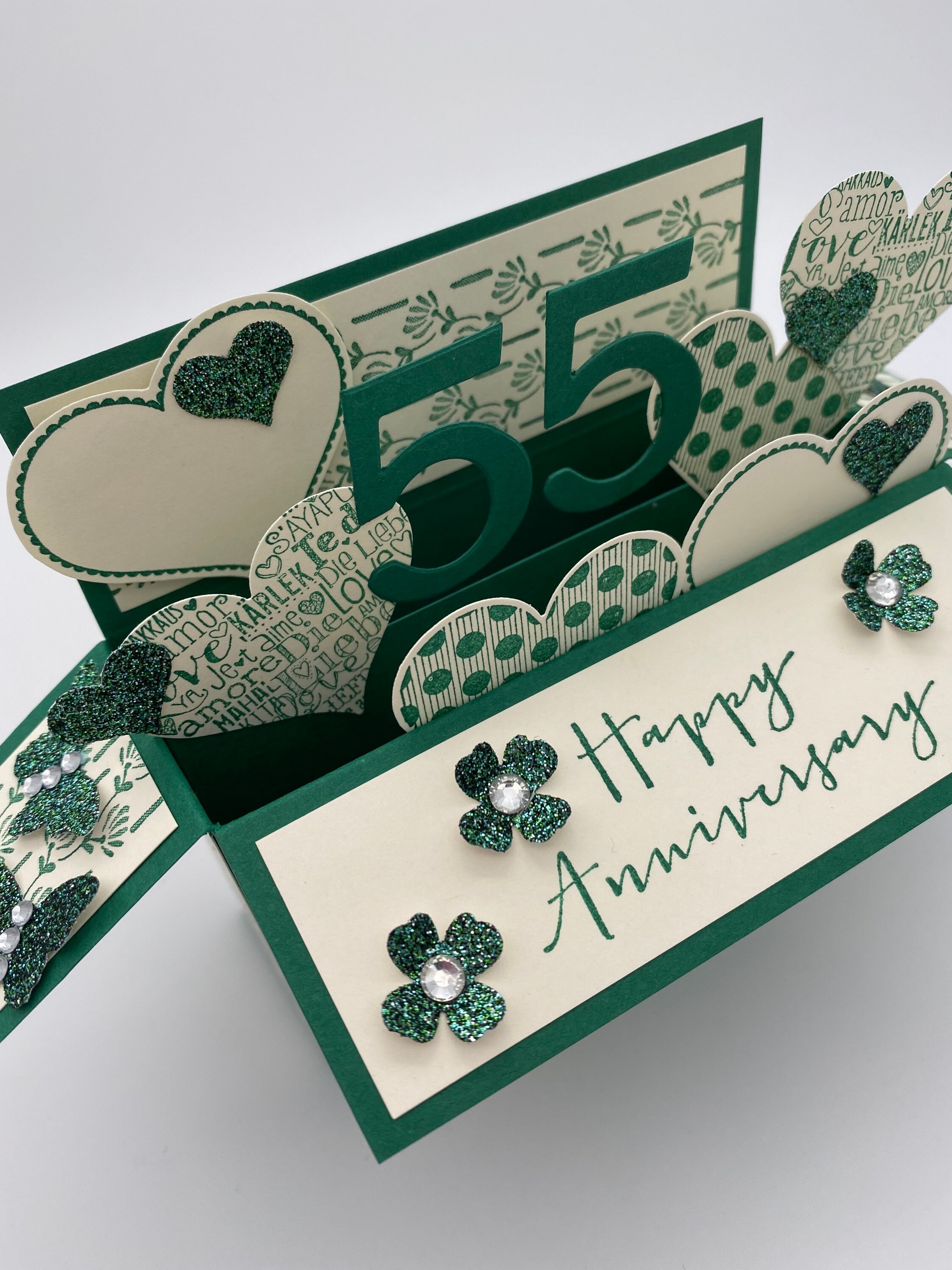 Emerald Anniversary Card 55 Years Wedding Anniversary Pop Etsy Emerald Anniversary Card 55 Years Wedding Anniversary Pop Etsy