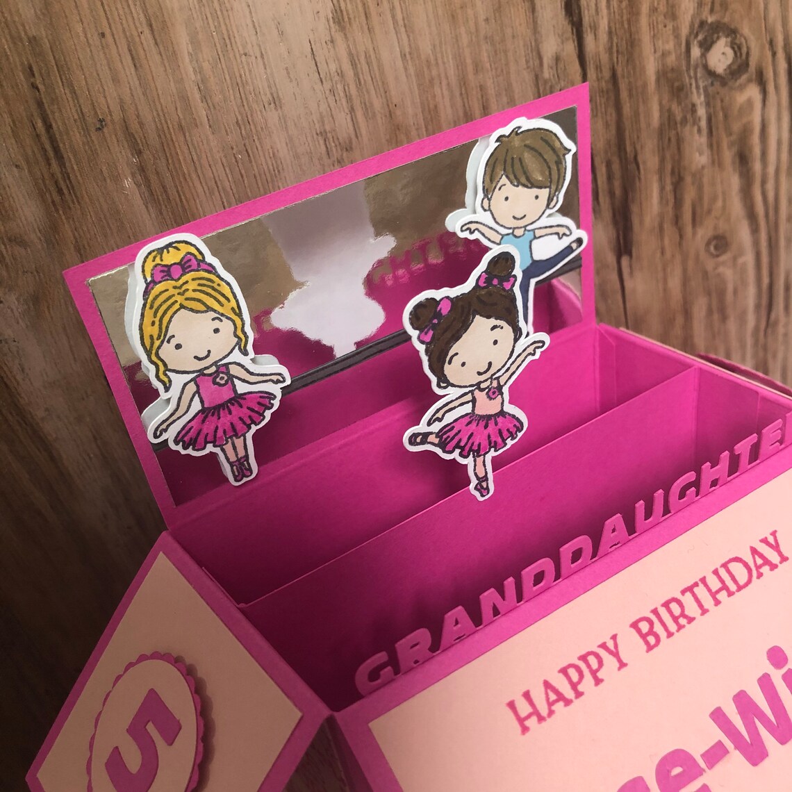 Pop Up, 3d, Card in a Box, Ballerina, Ballet, Born to Dance, Birthday ...