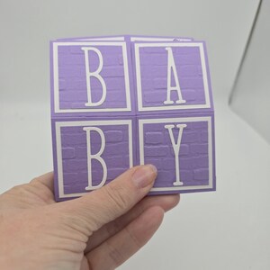 3D Pop up Cube Card, Baby Card, Baby Girl, Baby Boy, Birth ...