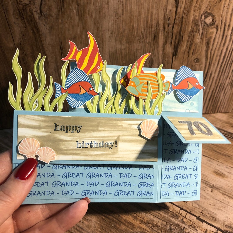 Fish Aquarium Sea Theme 3d Cards Pop up Card Card in a - Etsy UK