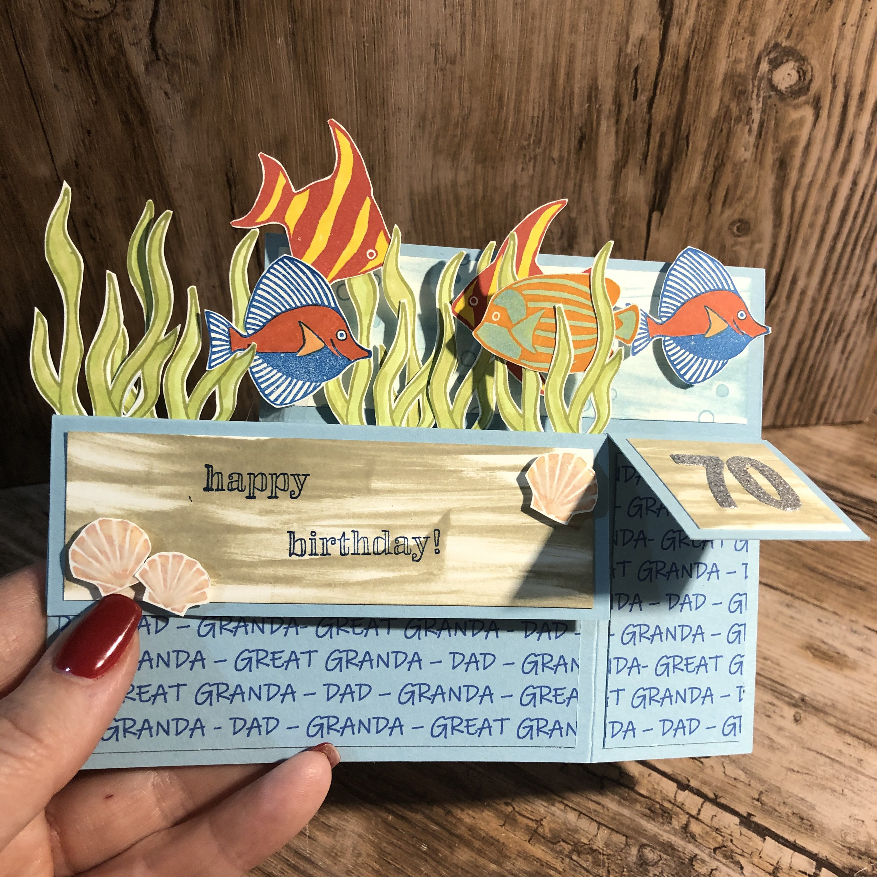 Fish Aquarium Sea Theme 3d Cards Pop up Card Card in a - Etsy UK