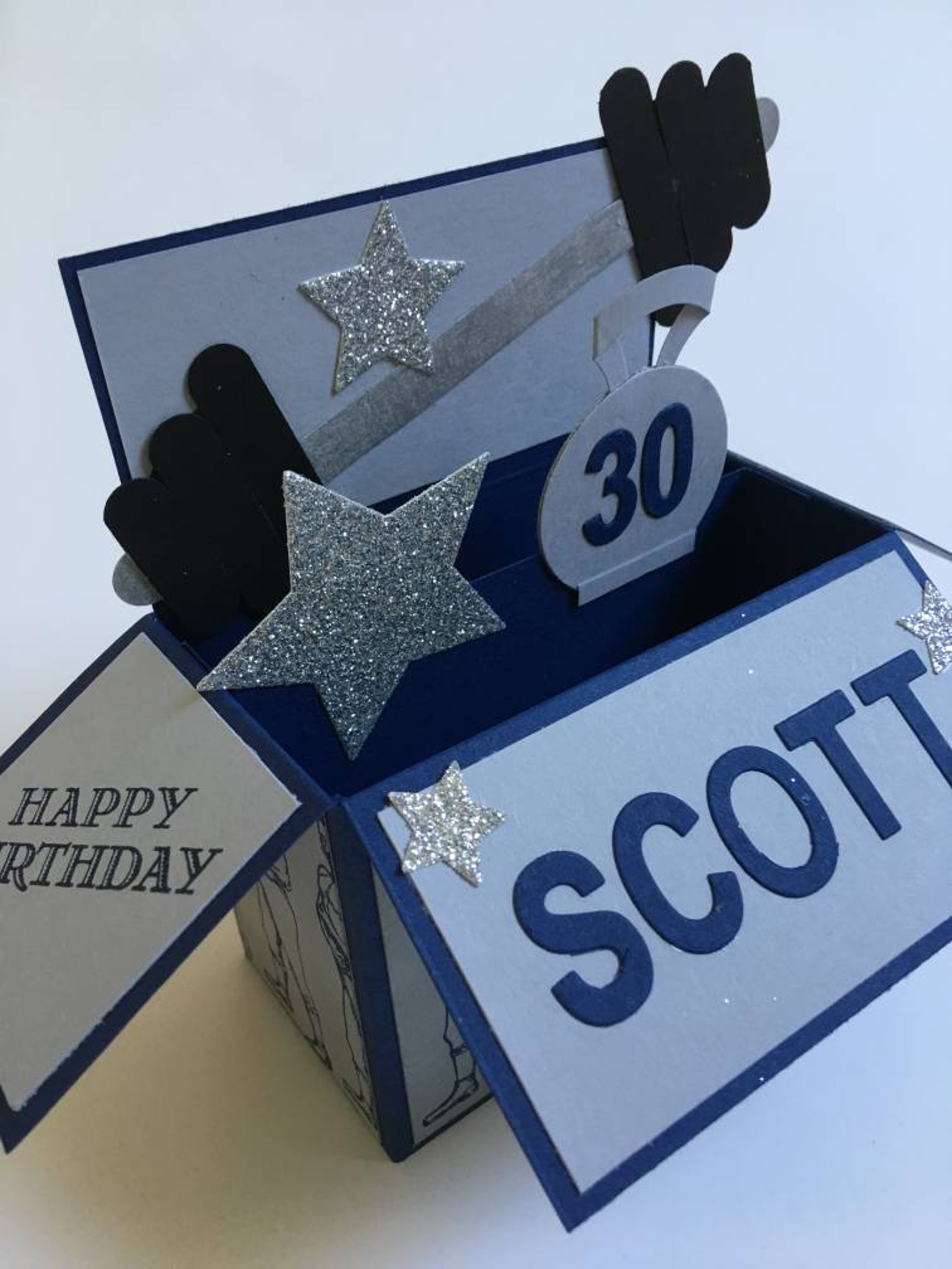 3d Box Card Pop up Card Body Builder Gym Dumbbell Weight - Etsy