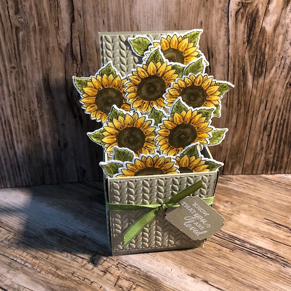 Sunflower Card Box - Etsy