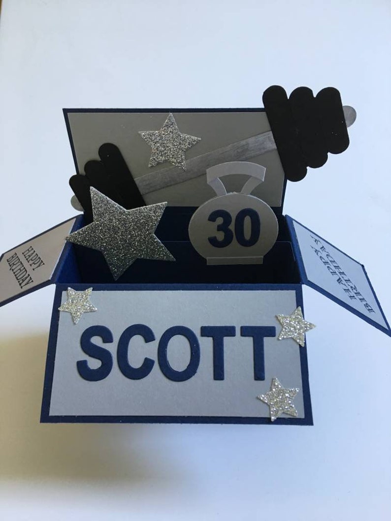 3d Box Card Pop up Card Body Builder Gym Dumbbell Weight - Etsy