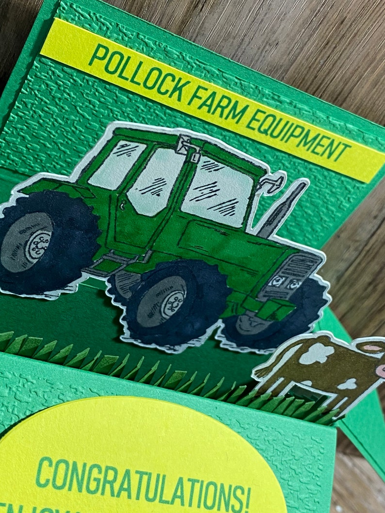 Tractor, Farming, Farmer, Cow, Farm, 3D, Pop up Card, Box Card ...