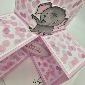 3D Pop up Cube Card, Baby Card, Baby Girl, Baby Boy, Birth ...