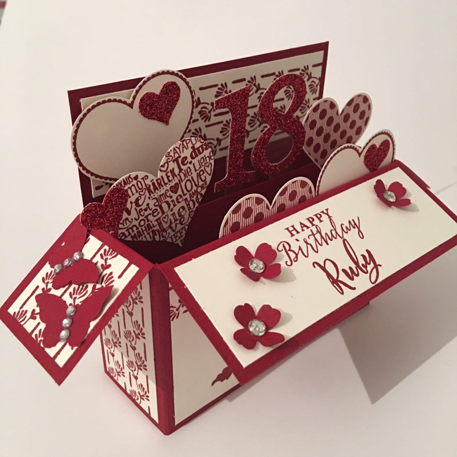 Ruby Wedding Anniversary Card 40 Years Married Pop up Card - Etsy