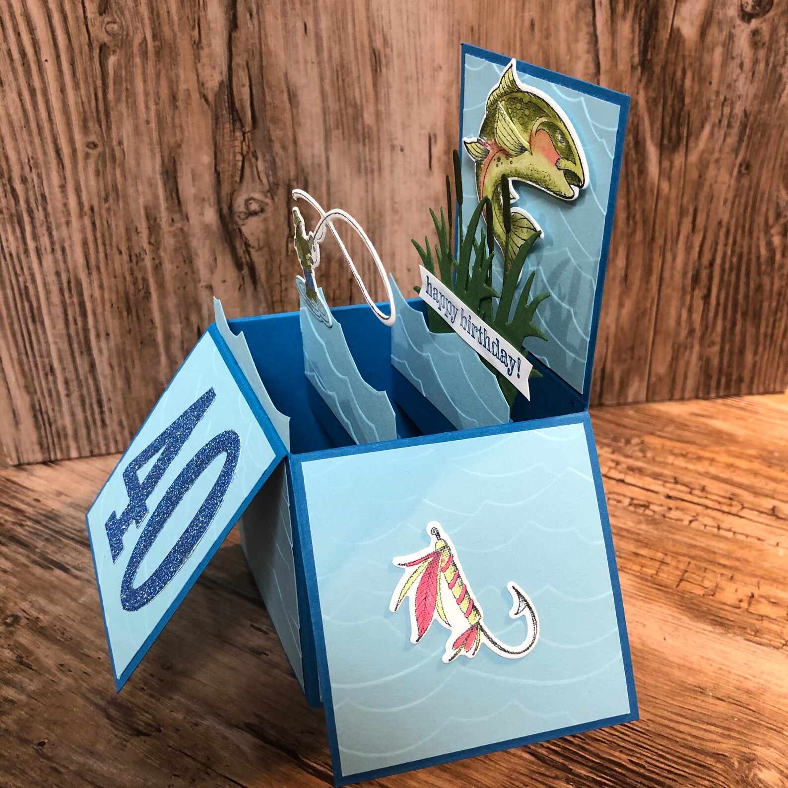 Pop up 3d Box Card Fishing Themed Fisherman Angler Fly - Etsy UK
