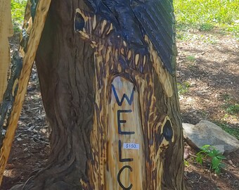18x12 Inch Male/female Chainsaw Carved Cardinal Scene With Welcome - Etsy
