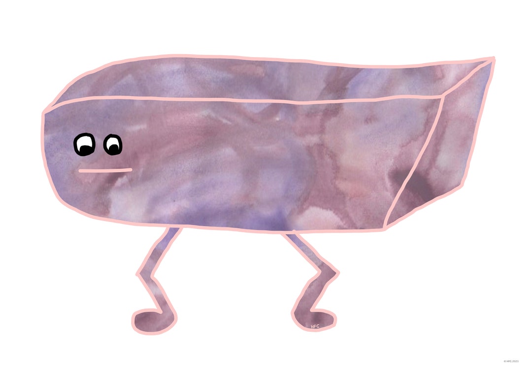 Quirky Purple Creature Digital Download Art Print Minimalist Whimsy Art ...