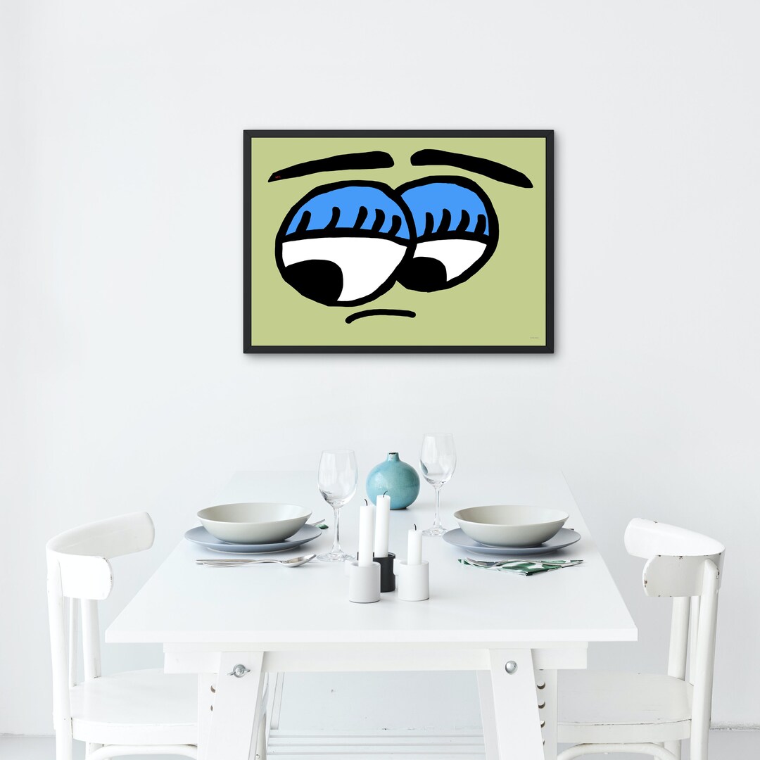 Side Eye Cartoon Eyes Poster Digital Download Art - Etsy